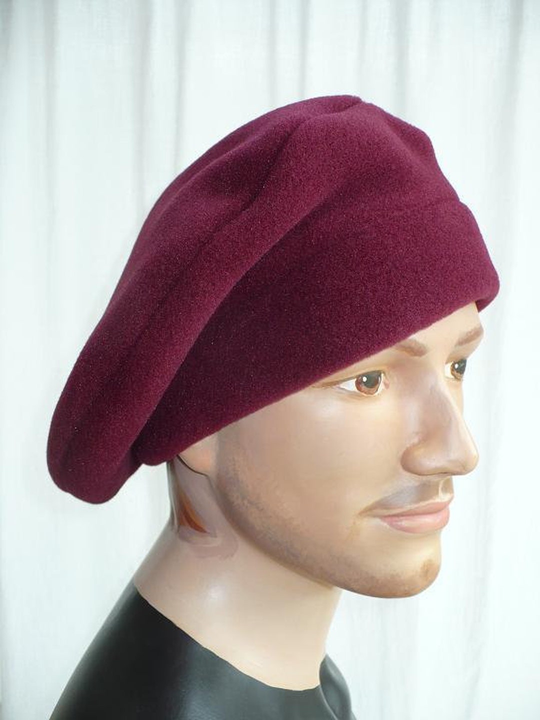Maroon Polar Fleece Beret for Men or Women - Etsy