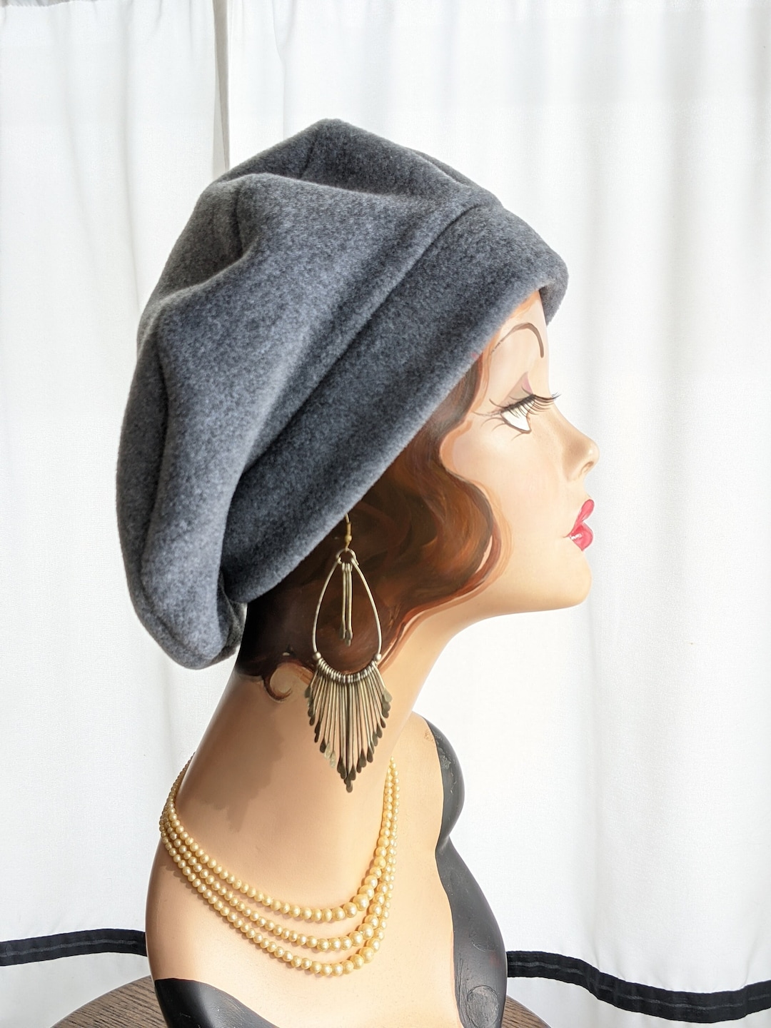 12 Inch Men's or Woman's Gray Heather Polar Fleece Oversize Floppy ...