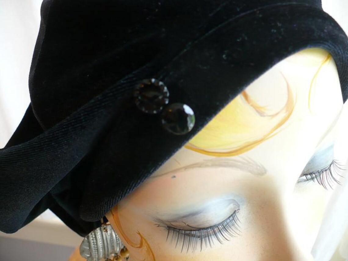 Oversize Black Velvet Floppy Artists Beret With Rayon Tassel - Etsy