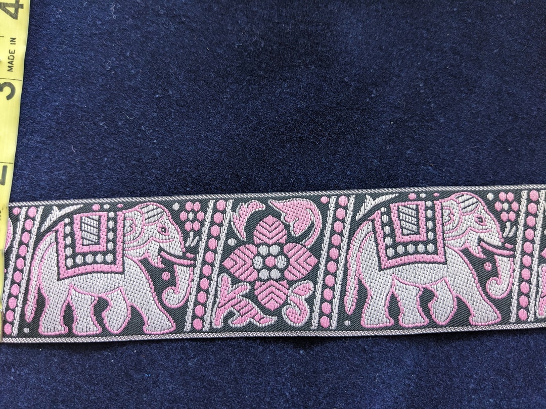 5 Yards 1 1/2 Inch Jacquard Elephant Trim - Etsy