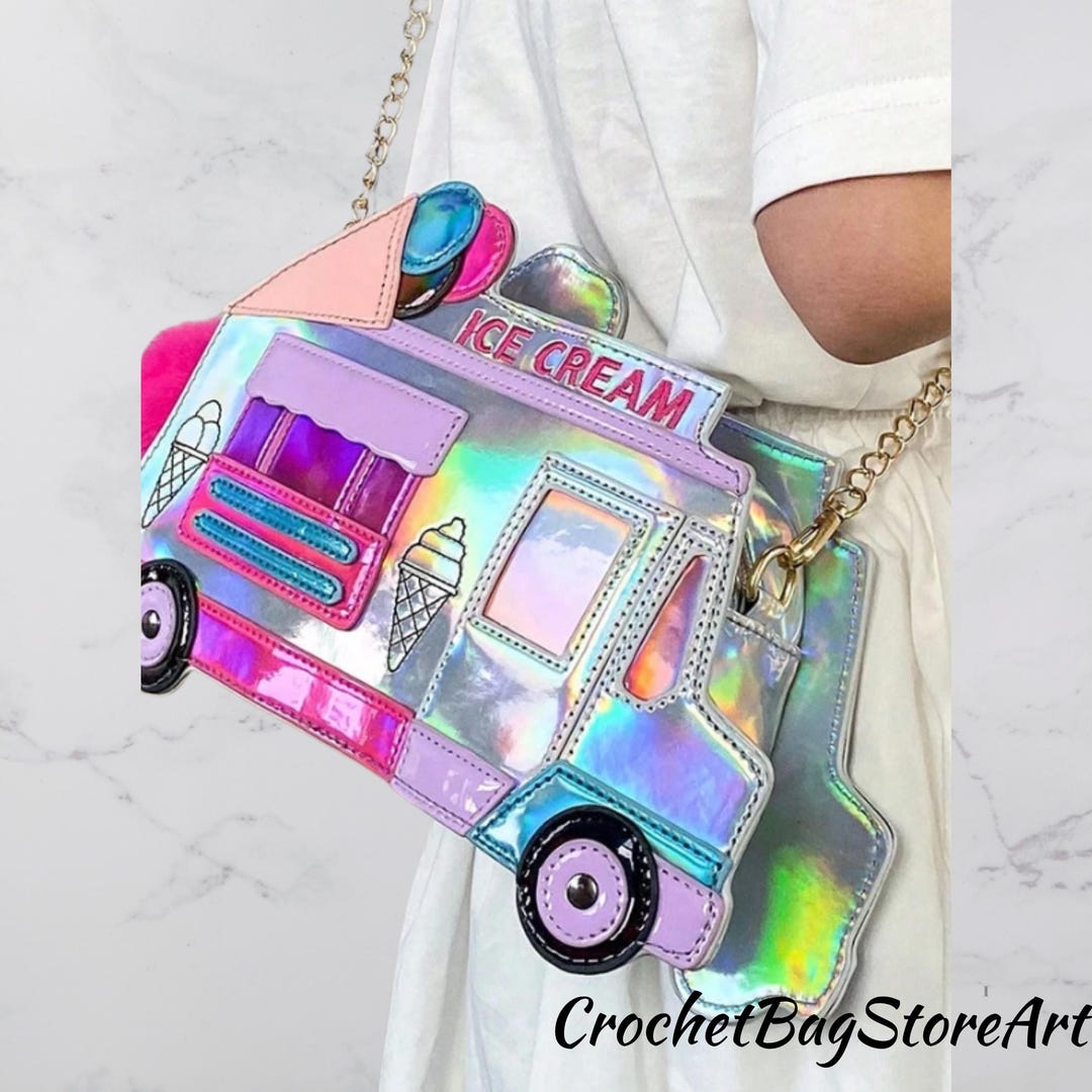 Holographic Ice Cream Cone Bag – Funny Novelty Zipper Purse, Gag Gift for Women & Teens - Etsy