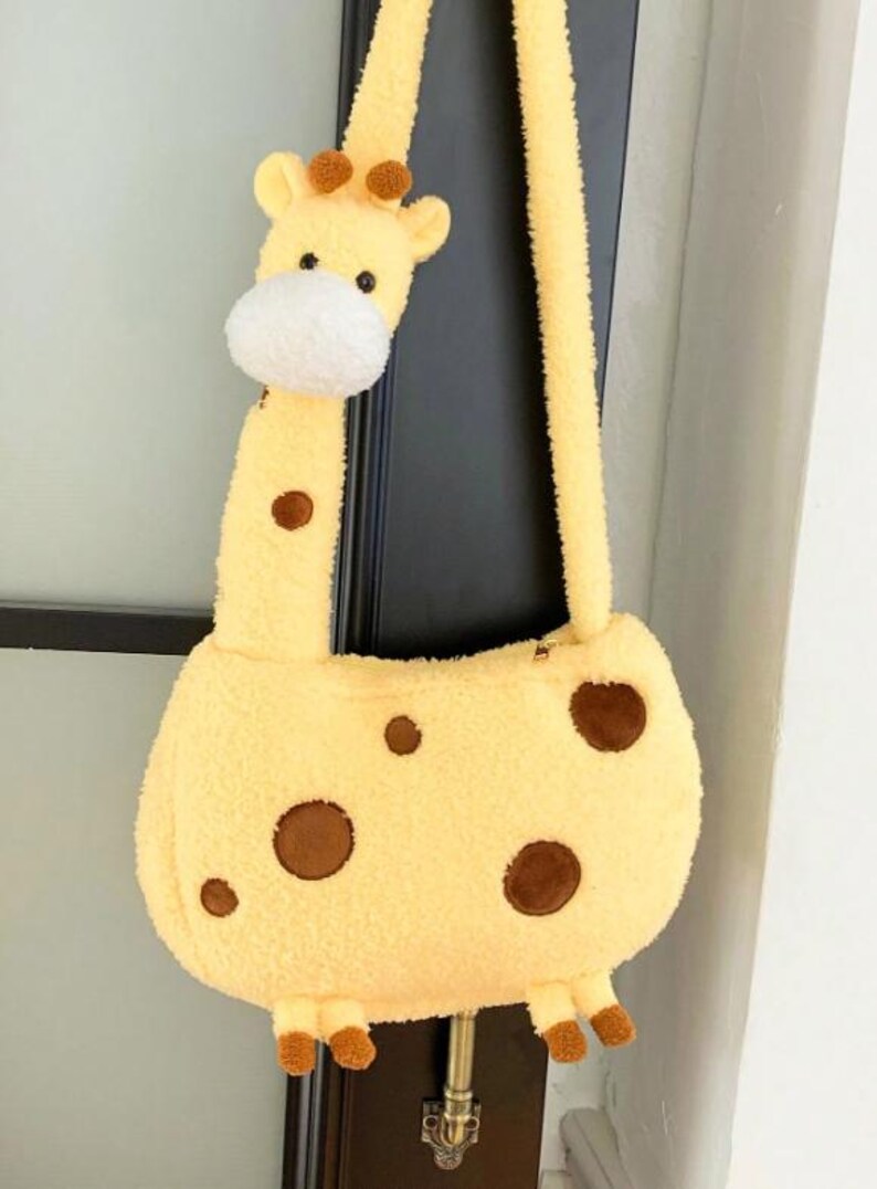 Giraffe Plush Crossbody Bag – Cartoon Animal Shoulder Purse - Etsy