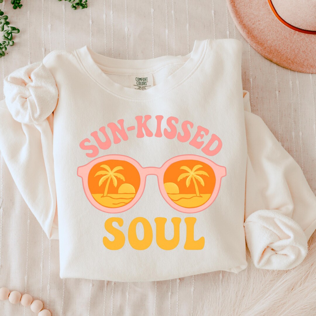 Sun-kissed Soul PNG Retro Summer Vibes Sublimation Design for Shirts ...