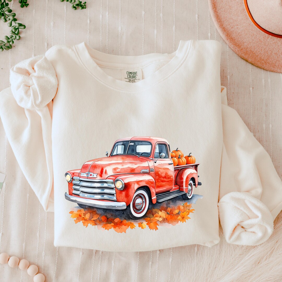 Happy Harvest PNG Vintage Fall Farm Truck Sublimation Autmn Harvest ...