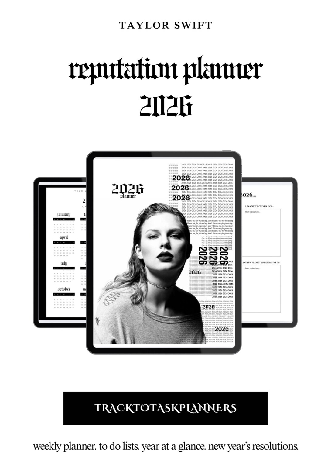 2026 Reputation Digital Planner - Taylor Swift - Etsy