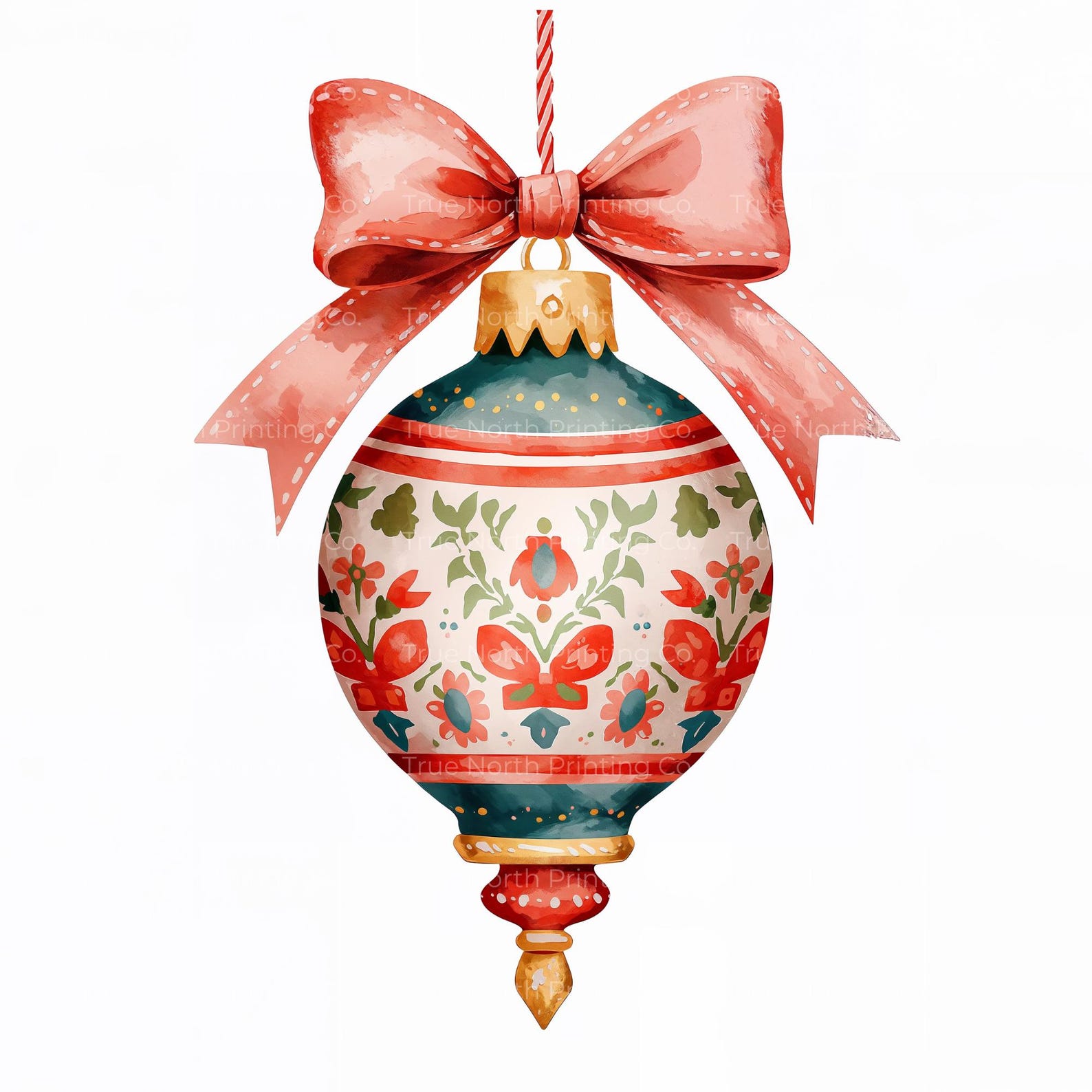 7 Vintage Christmas Ornaments Clipart Bundle | Retro Holiday Decor ...
