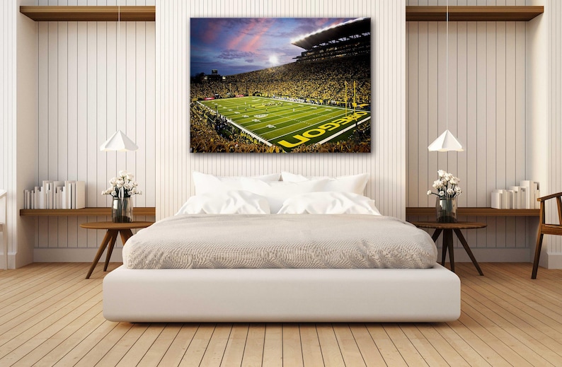 Autzen Stadium in Oregon Canvas Wall Art Design / Glass Wall Art Design ...