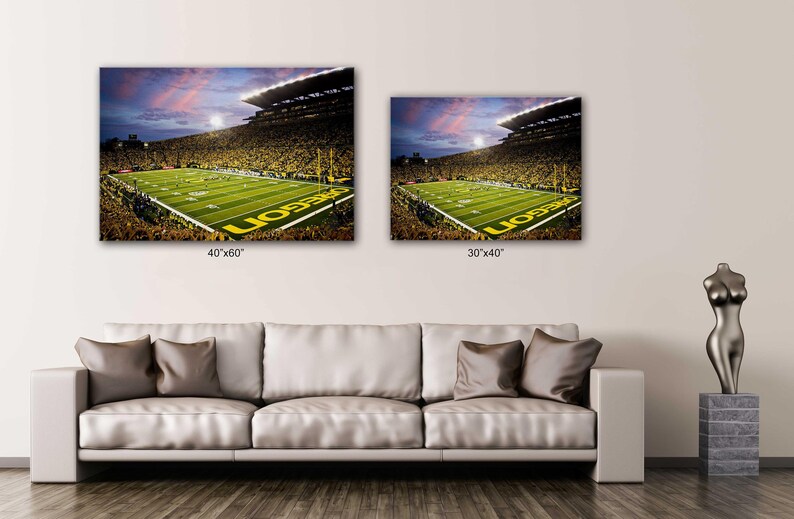 Autzen Stadium in Oregon Canvas Wall Art Design / Glass Wall Art Design ...