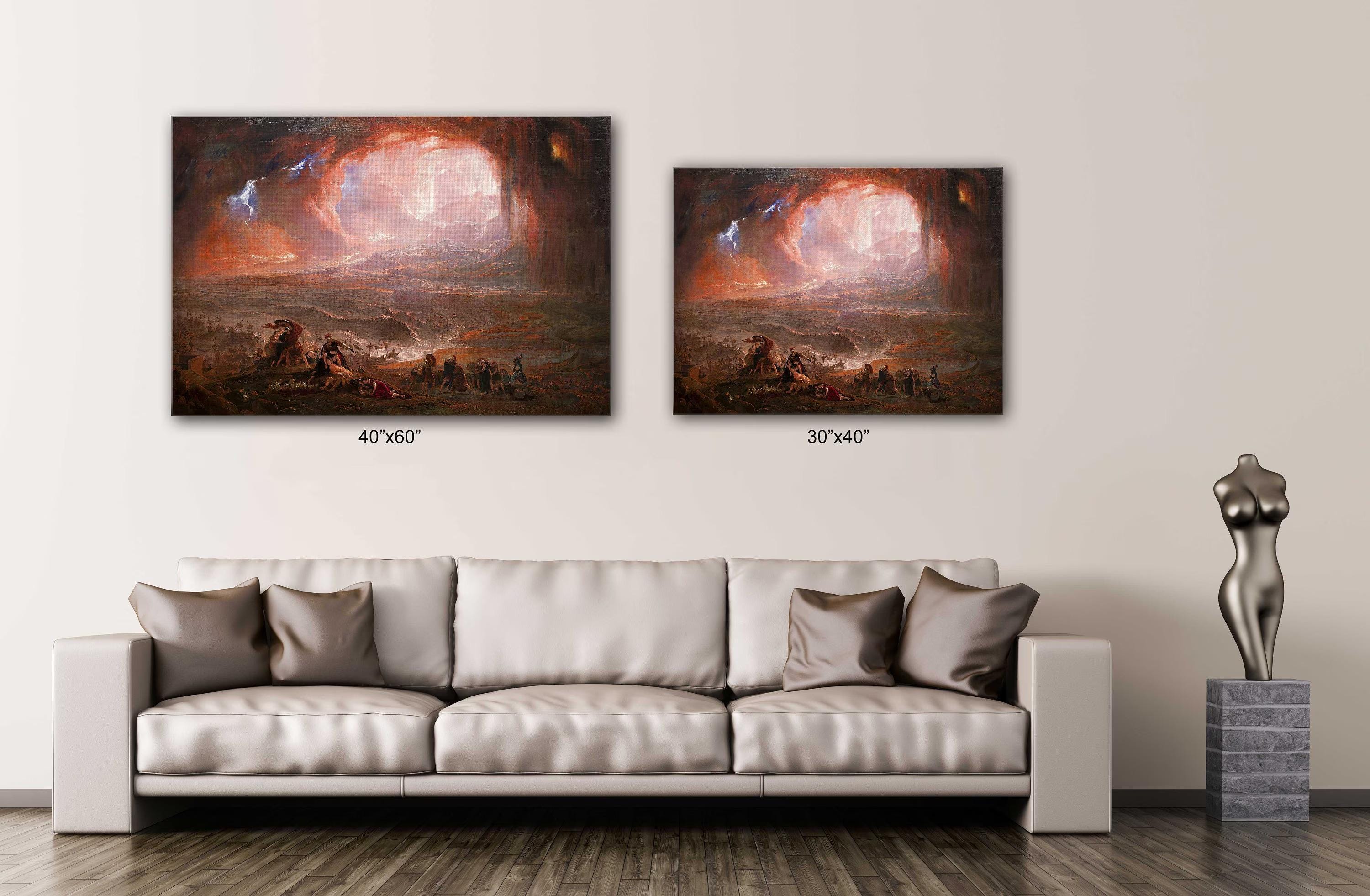 The Fall of Babylon by John Martin Canvas Wall Art Design / Glass Wall ...