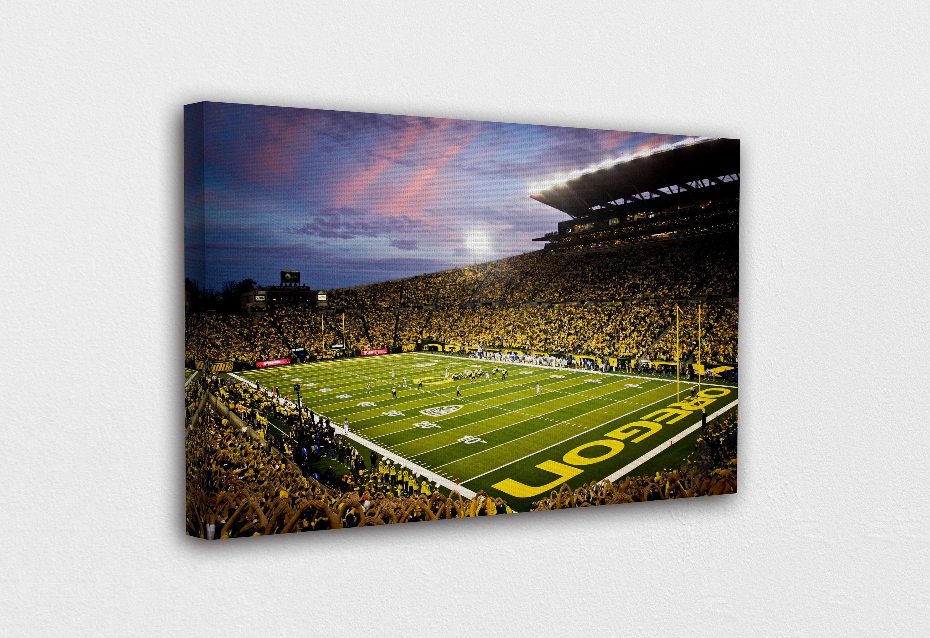 Autzen Stadium in Oregon Canvas Wall Art Design / Glass Wall Art Design ...