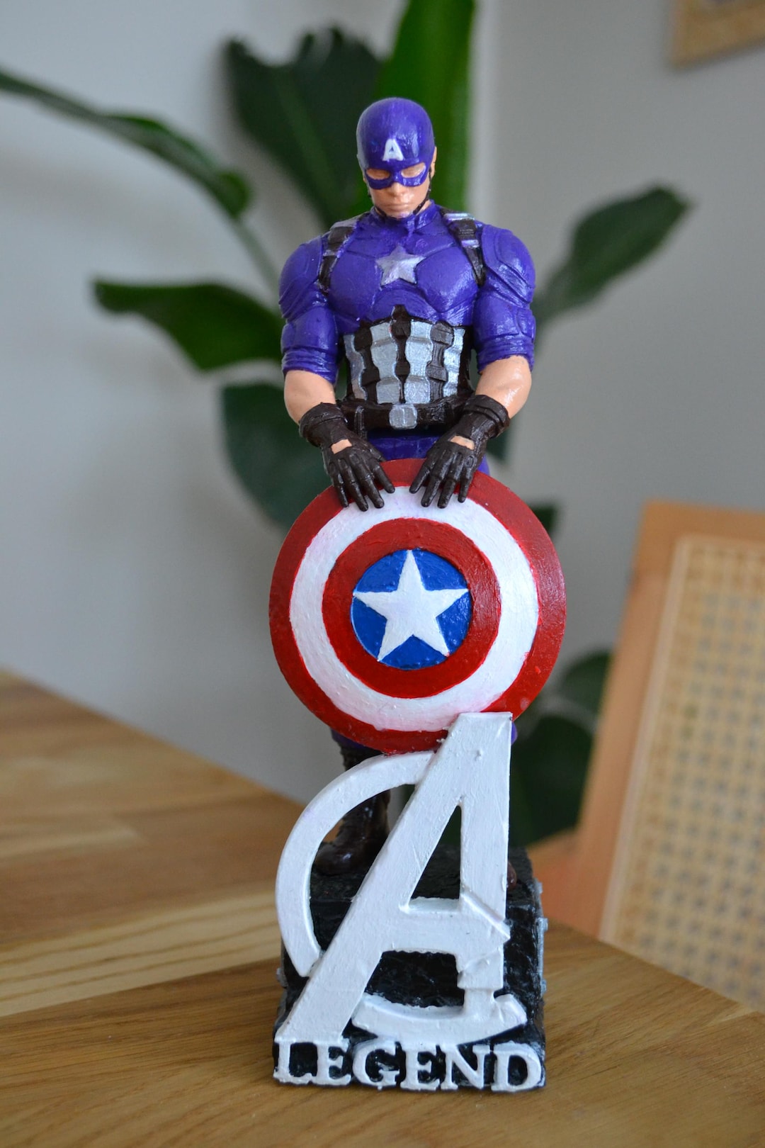 Captain America Resin Statue – Hand-painted Collectible Figure - Etsy