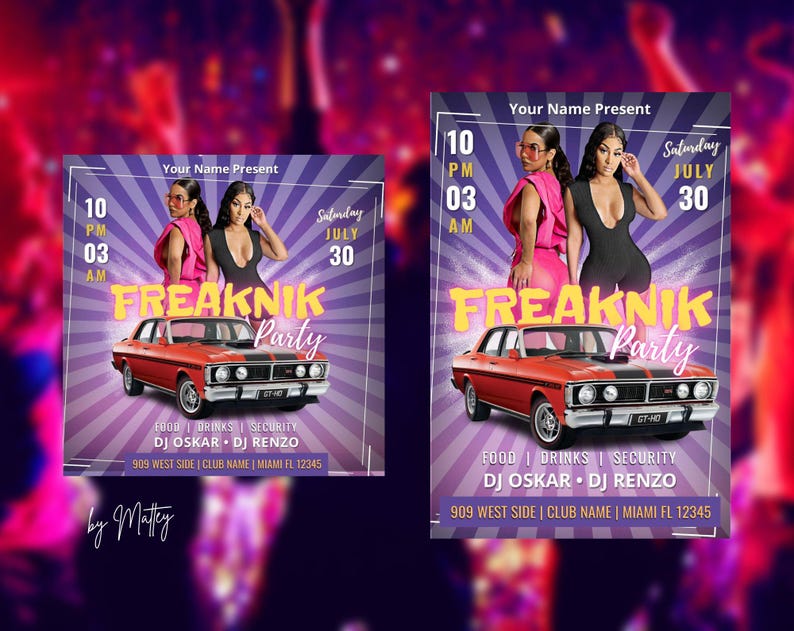 Freaknik Invitation, Freaknik Party Flyer, Day Party Flyer, Editable ...