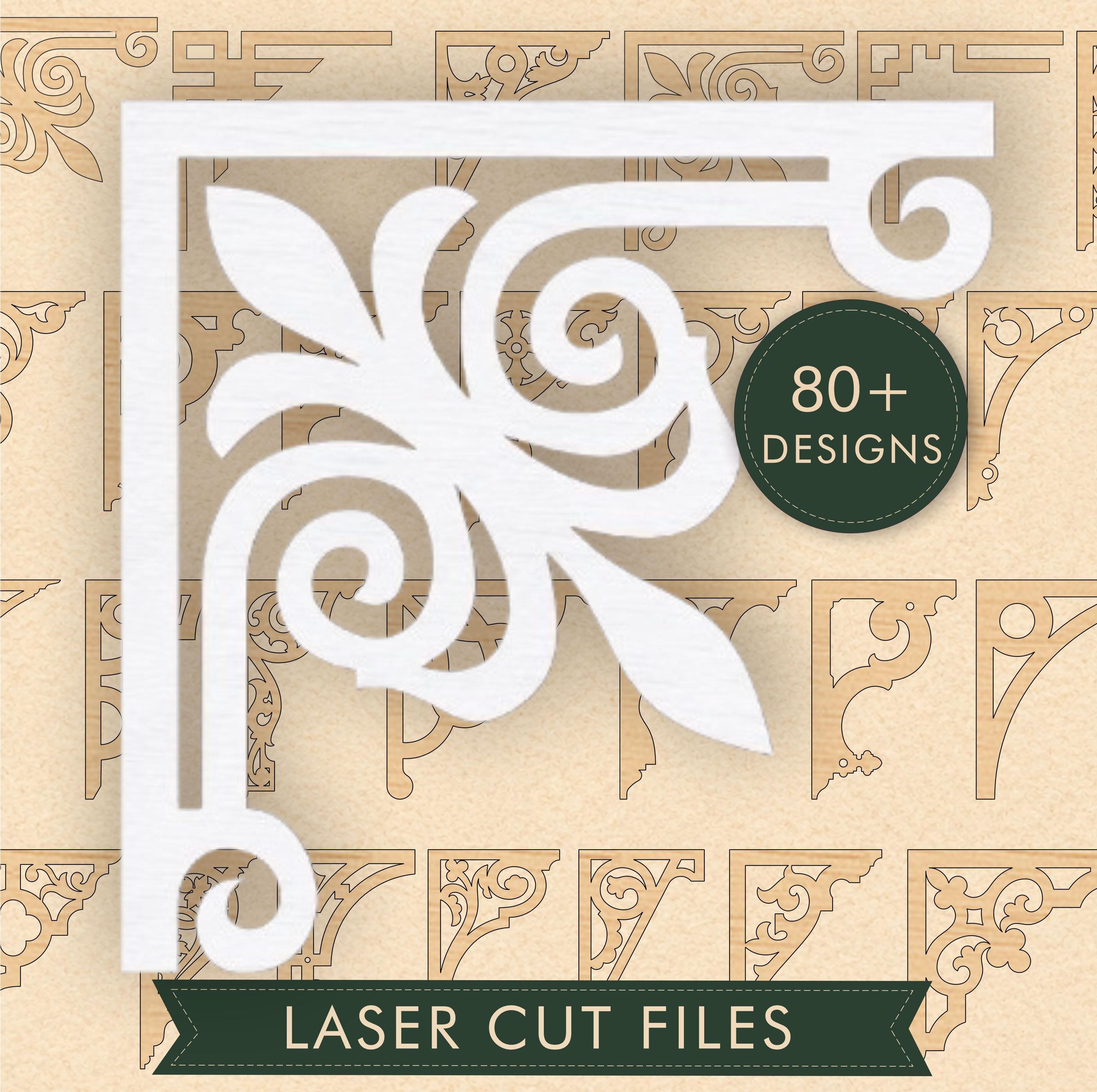 Decorative Corner Brackets Bundle | Laser Cut DXF SVG Files ...
