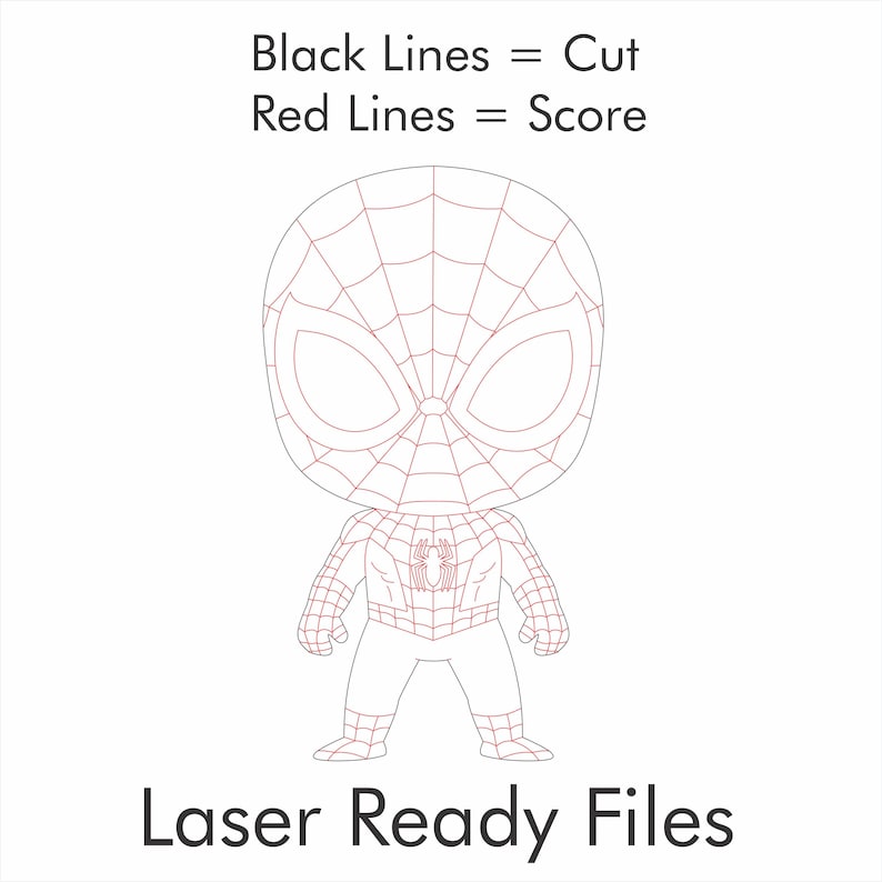 Chibi Superheroes Laser Cut Bundle | 5 Hero Characters | DXF SVG - Etsy