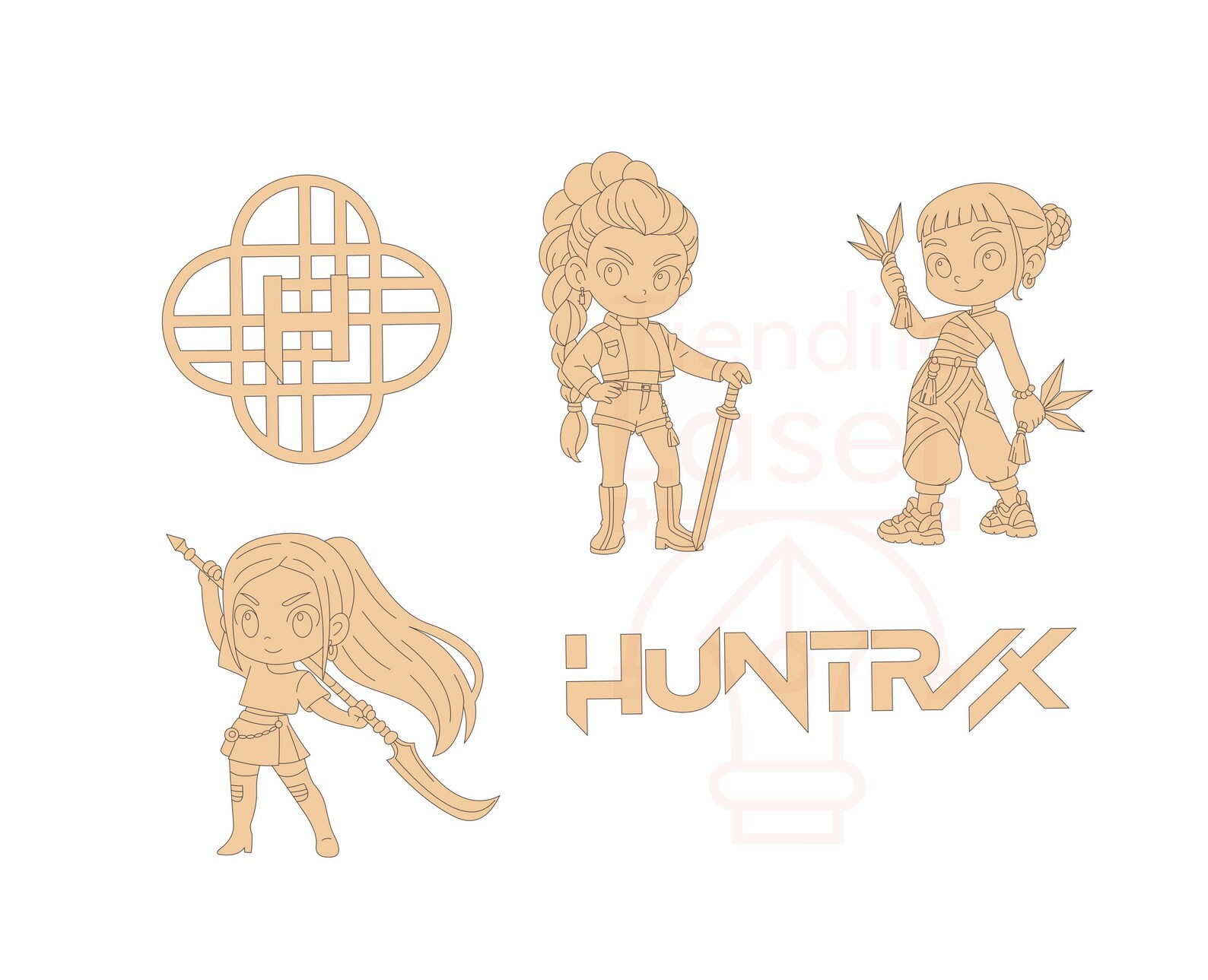 Mini Pack K-pop Demon Hunters | Laser Cut Files | Zoey Mira Rumi ...