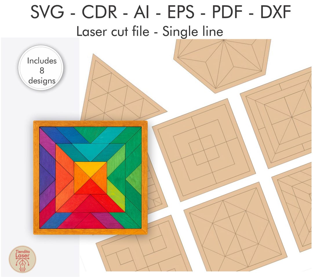 Laser Cut Montessori Puzzle Vector Files: Educational Wooden Toy ...