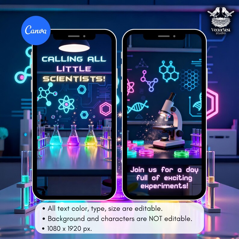 Science Experiment Laboratory Birthday Video Invitation for Little ...