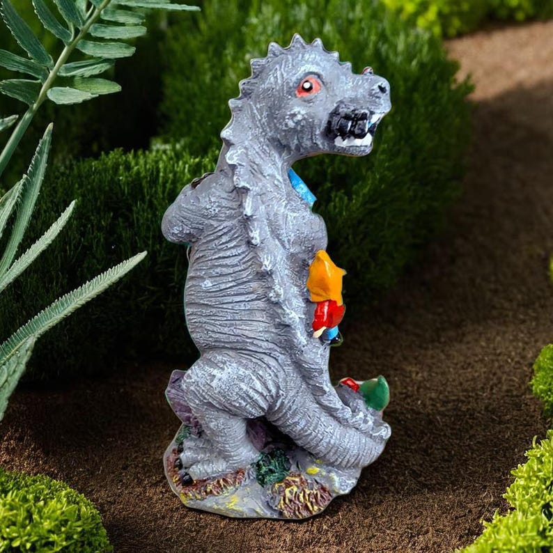 T-rex Eating Gnomes Statue - Funny Garden Decor T-rex Lawn Art - Etsy