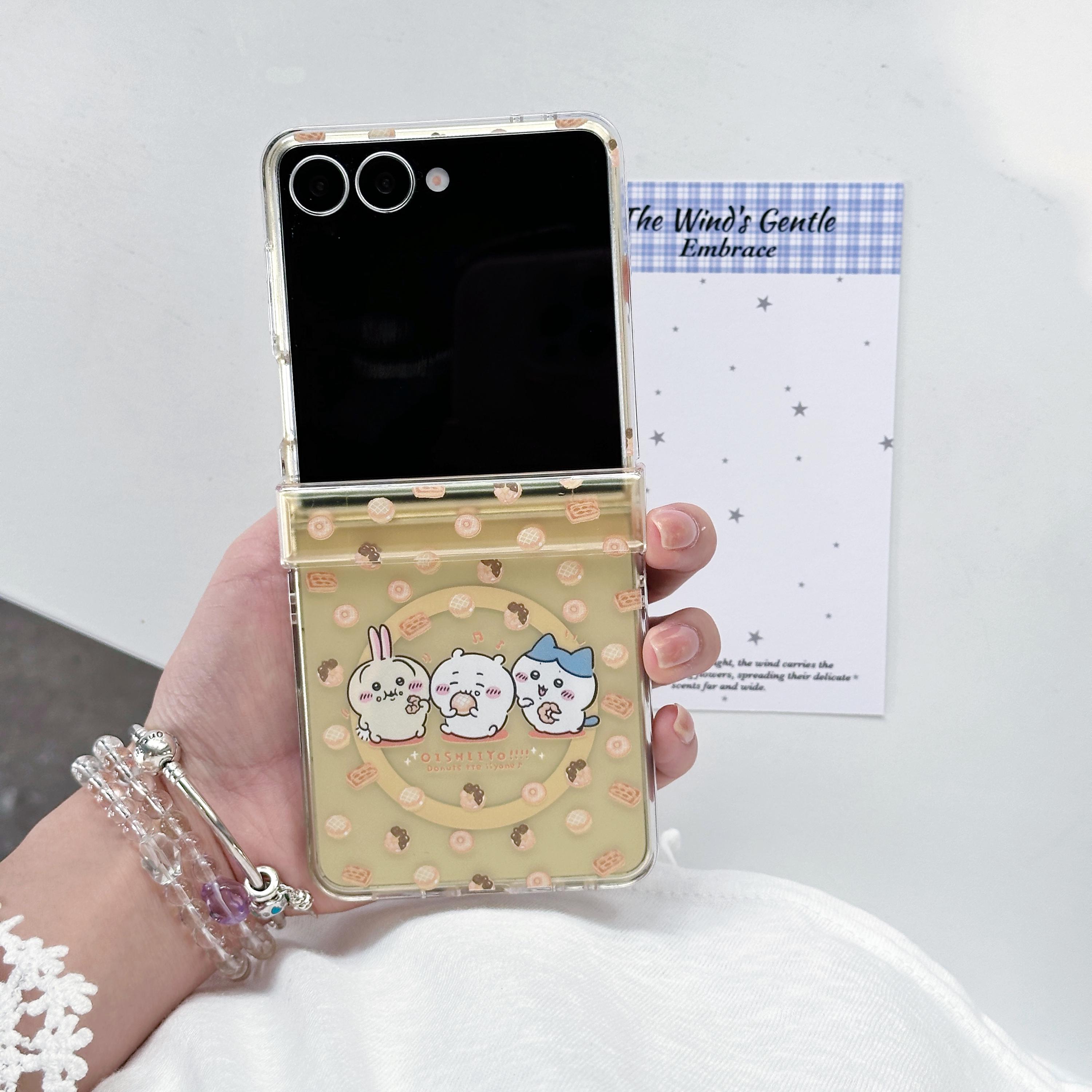 Cute Chiikawa Phone Case With Wrist Strap & Kickstand for Samsung ...