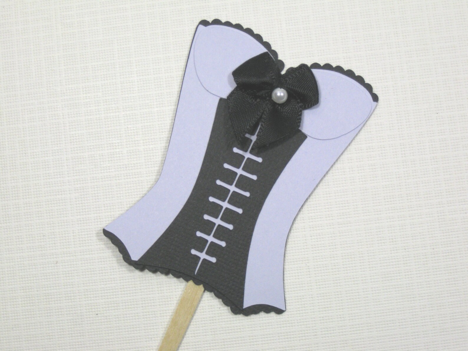 10 Lavender Black Corset Cupcake Toppers Food Picks Bridal | Etsy