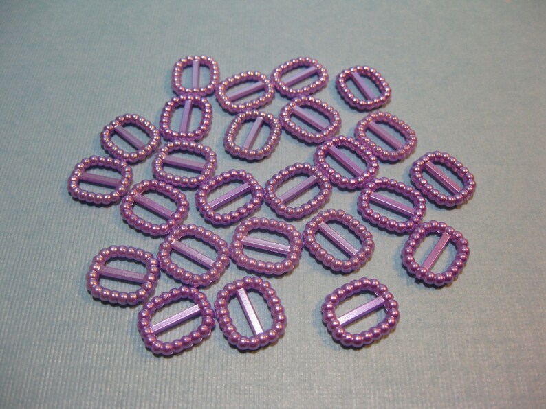 25 Rectangle Pearl Ribbon Slides Sliders Buckles Embellishments Wedding ...