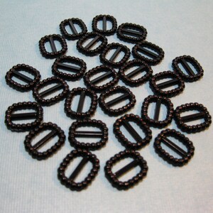 25 Rectangle Pearl Ribbon Slides Sliders Buckles Embellishments Favors ...