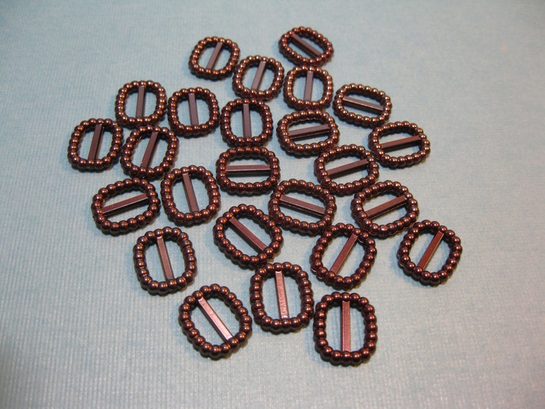 25 Rectangle Pearl Ribbon Slides Sliders Buckles Embellishments Favors ...
