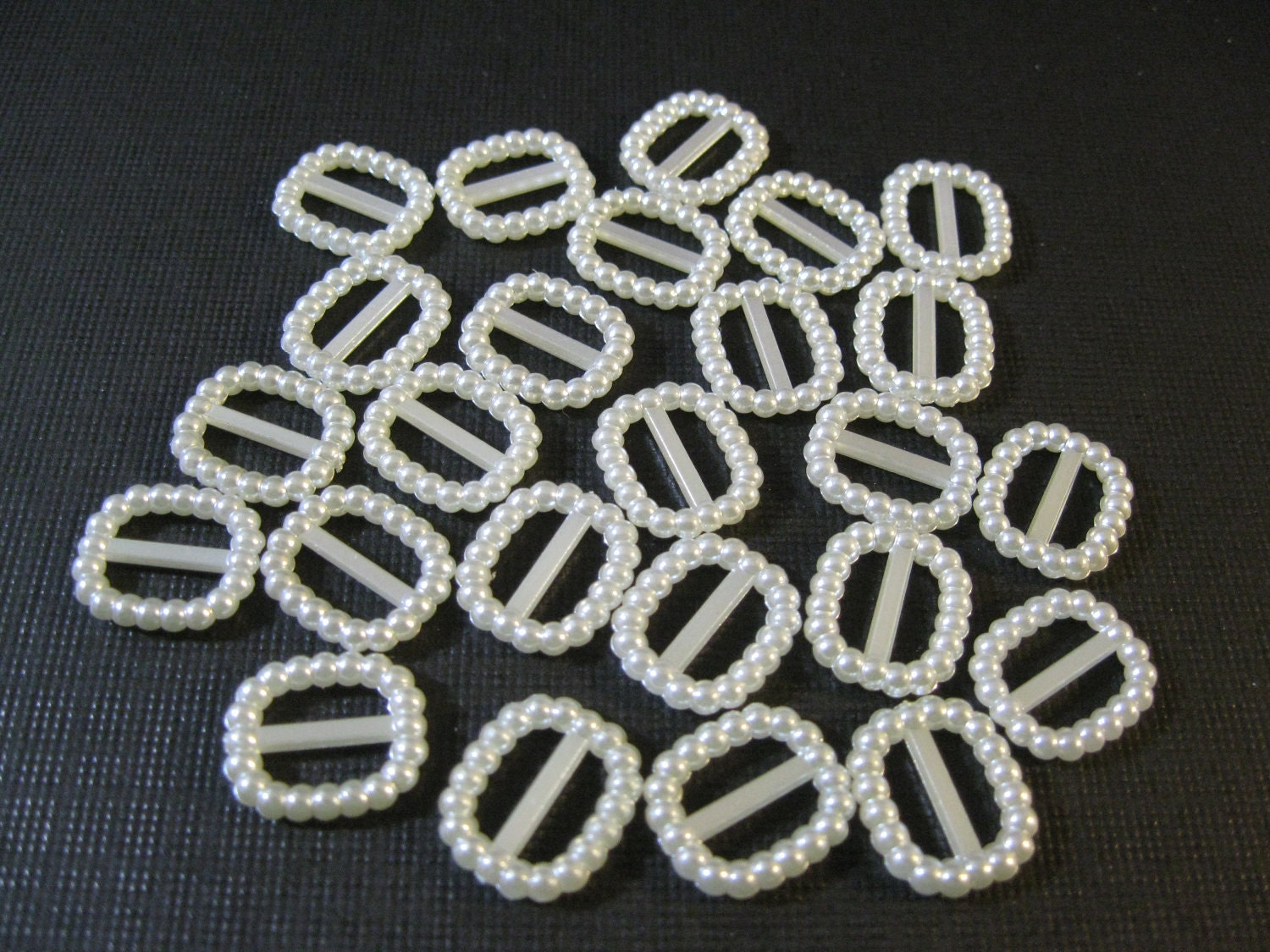 25 Rectangle Pearl Ribbon Slides Sliders Buckles | Etsy