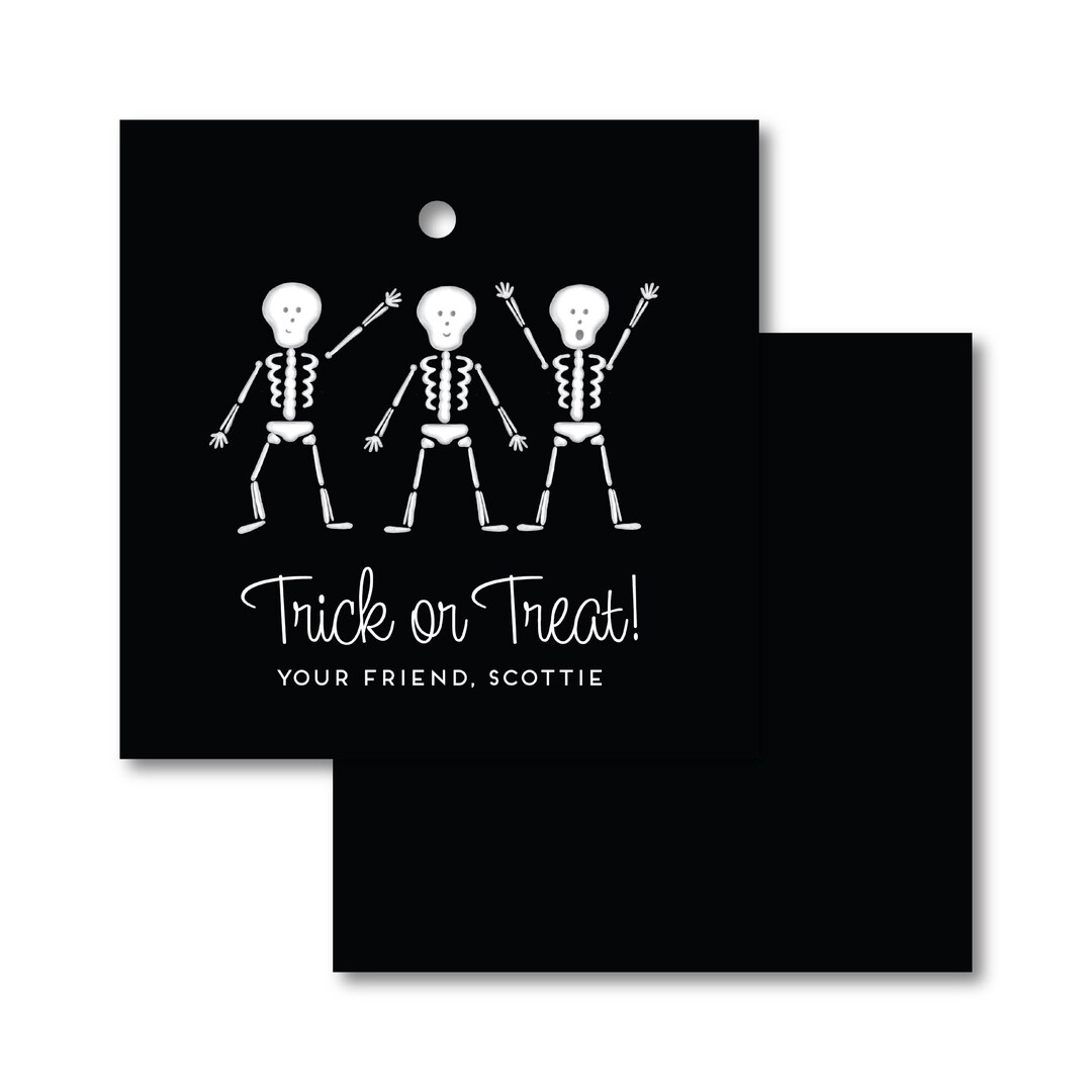 Halloween Gift Tag | Halloween Skeleton Tag | Boo Basket Gift Tag ...