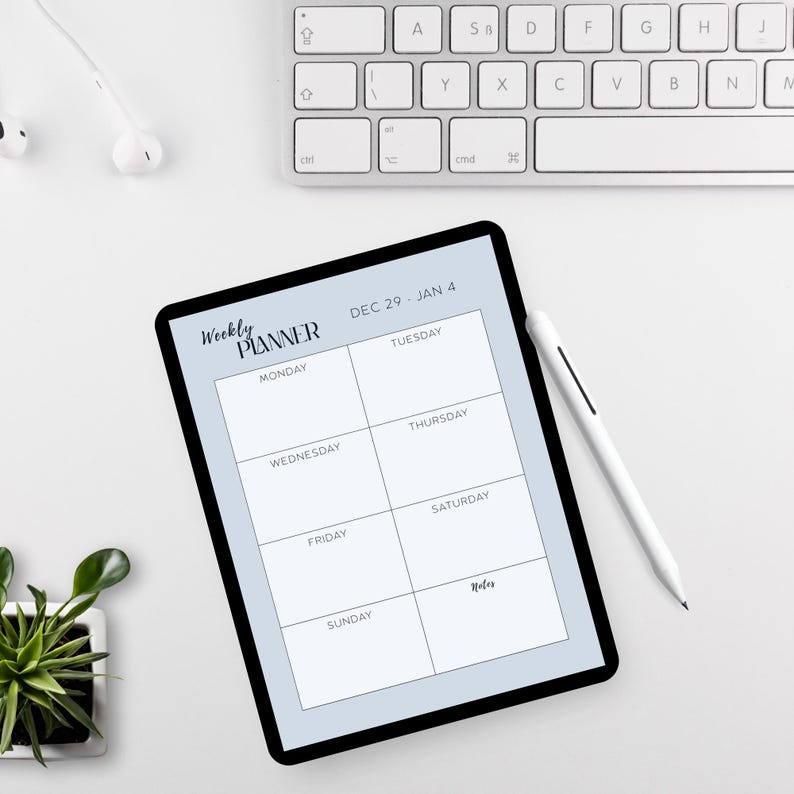2026 Digital Weekly Planner for Professionals | Minimalist iPad Planner ...