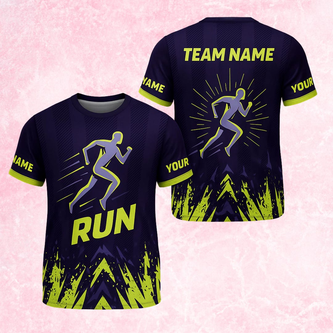 Custom Purple Neon Running Shirt, Personalized Team Race Jersey - Etsy