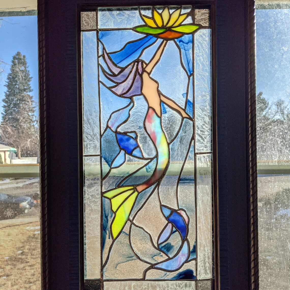 Stained Glass Mermaid Panel - Etsy