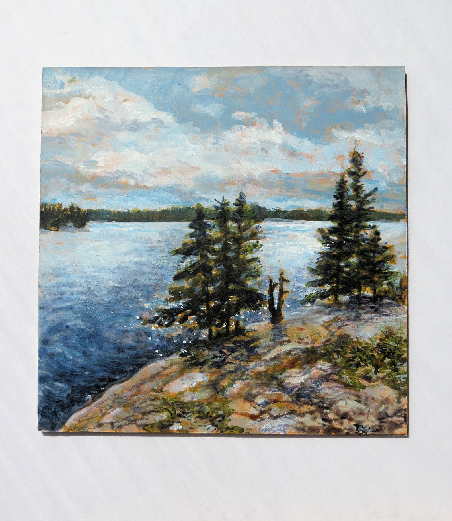 Small Painting, Square, Acrylic, Unframed, Landscape - Etsy