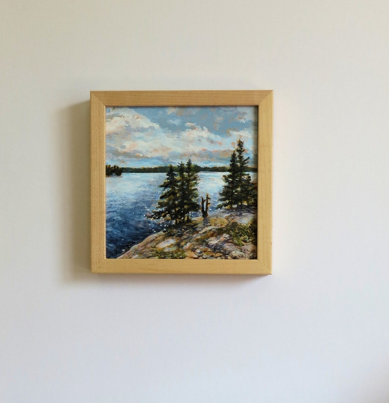 Small Painting Square Acrylic Unframed Landscape - Etsy