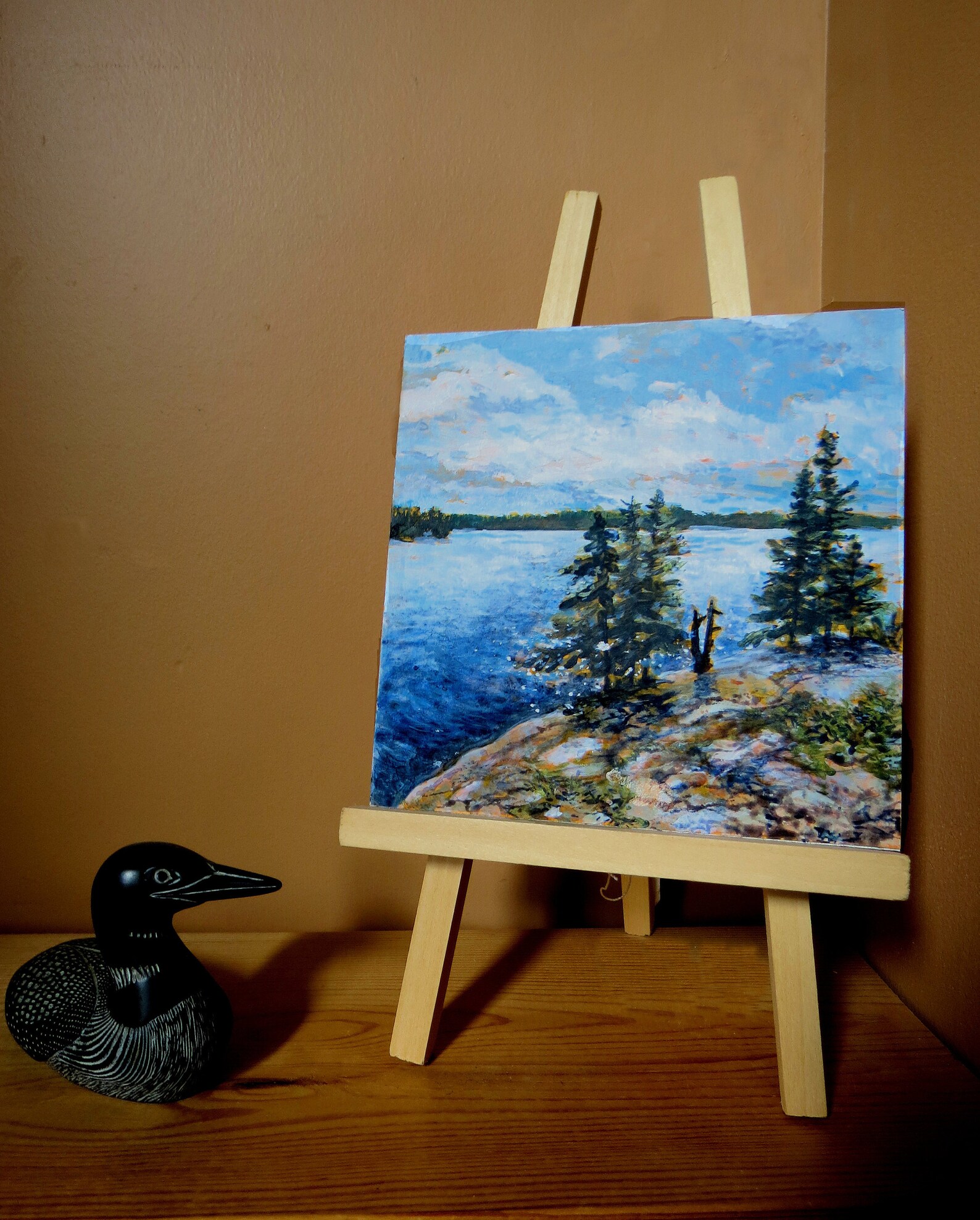 Small Painting, Square, Acrylic, Unframed, Landscape - Etsy