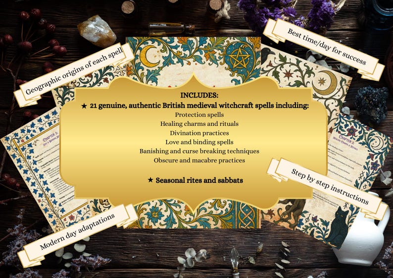 Witchcraft & Wisdom: Authentic Medieval British Spells and Rituals ...