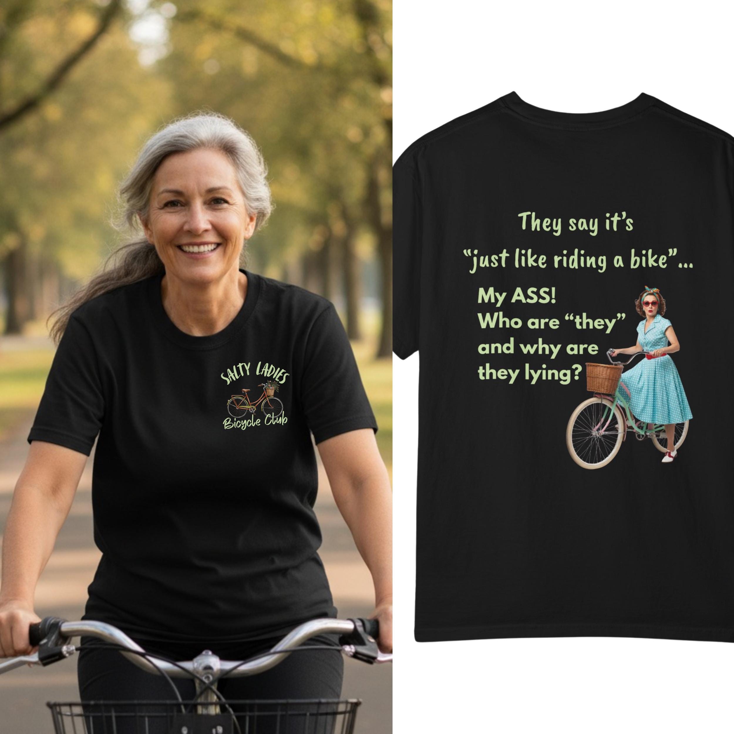 Sassy Vintage Pin-up Girl Bike Club Riding Funny T-shirt Retro Women's ...