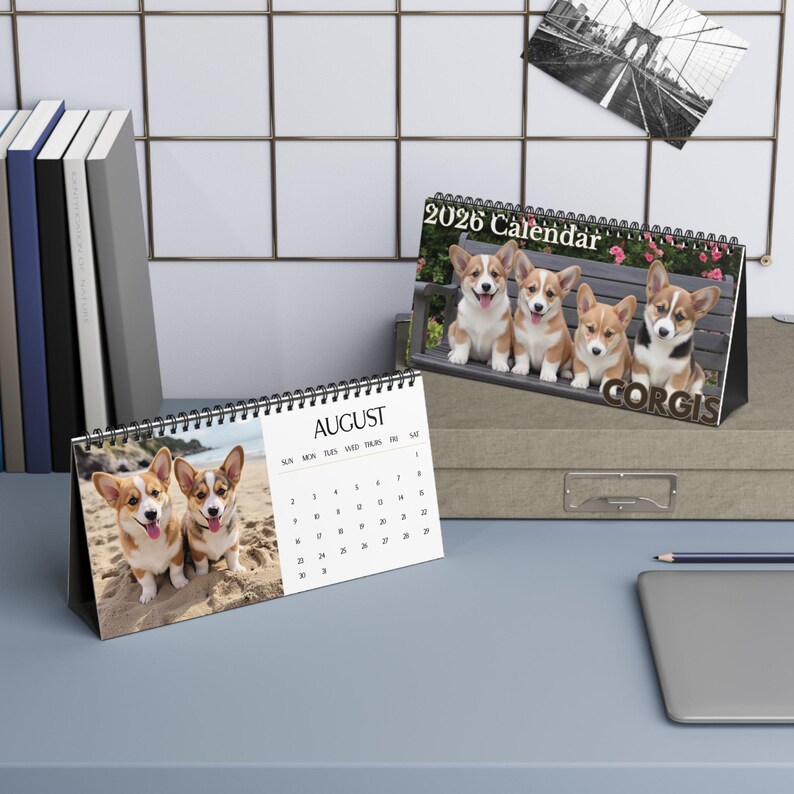 Corgi Puppies 2026 Desktop Calendar Corgi Lover Gift Dog Mom Stocking ...