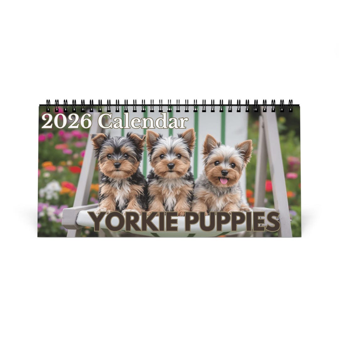 Yorkie Desk Calendar Dog Lover Birthday Gift Dog Mom Office Accessory ...
