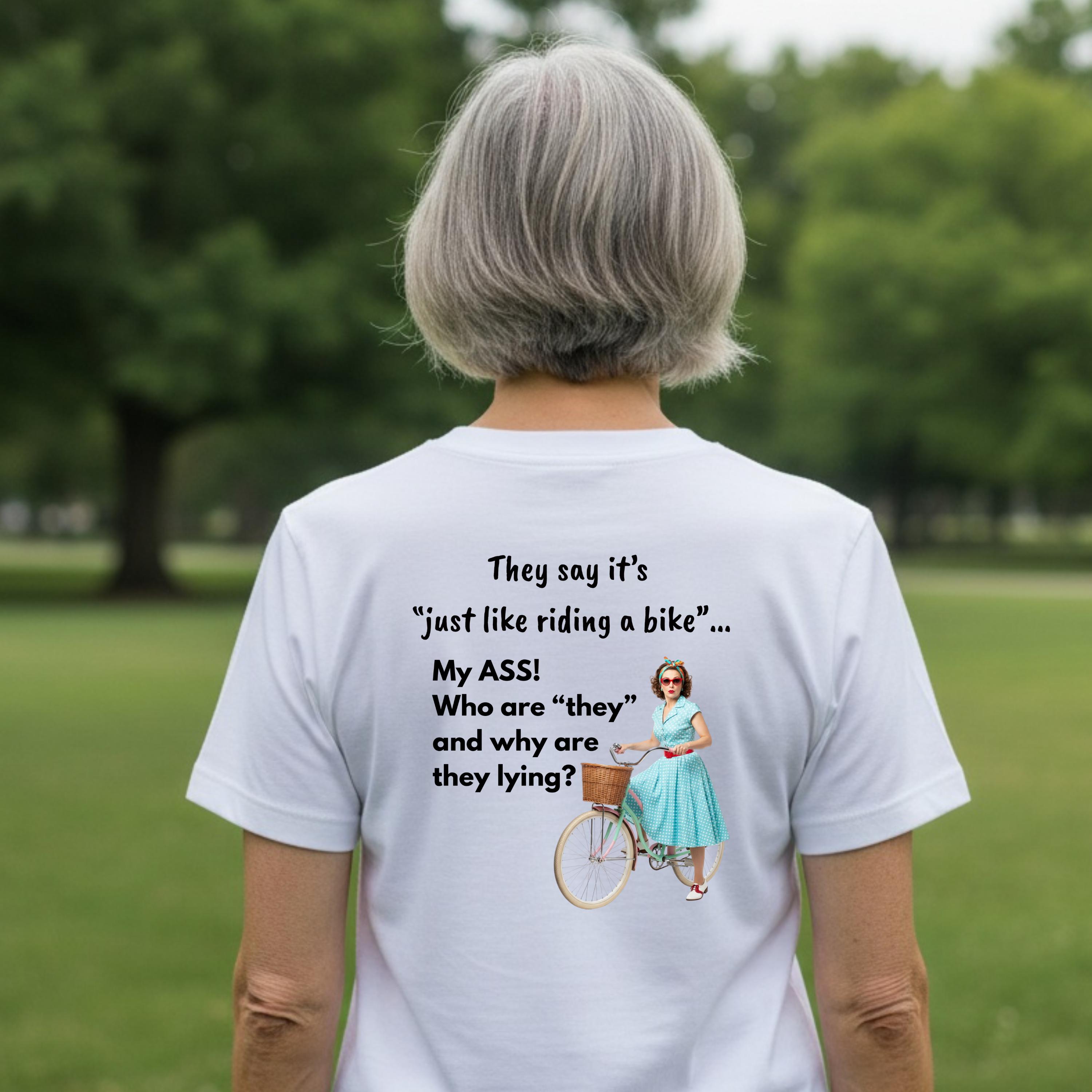 Sassy Vintage Pin-up Girl Bike Club Riding Funny T-shirt Retro Women's ...