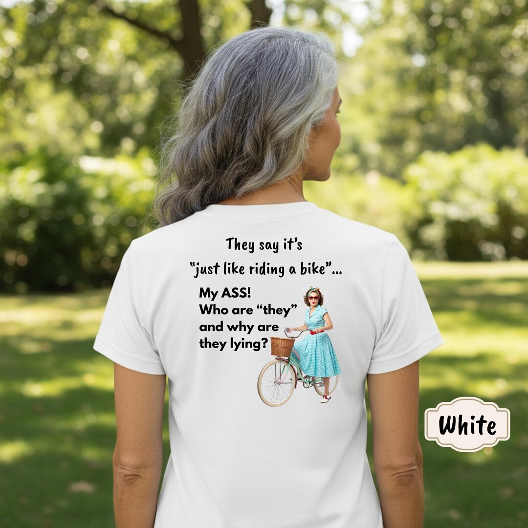 Sassy Vintage Pin-up Girl Bike Club Riding Funny T-shirt Retro Women's ...
