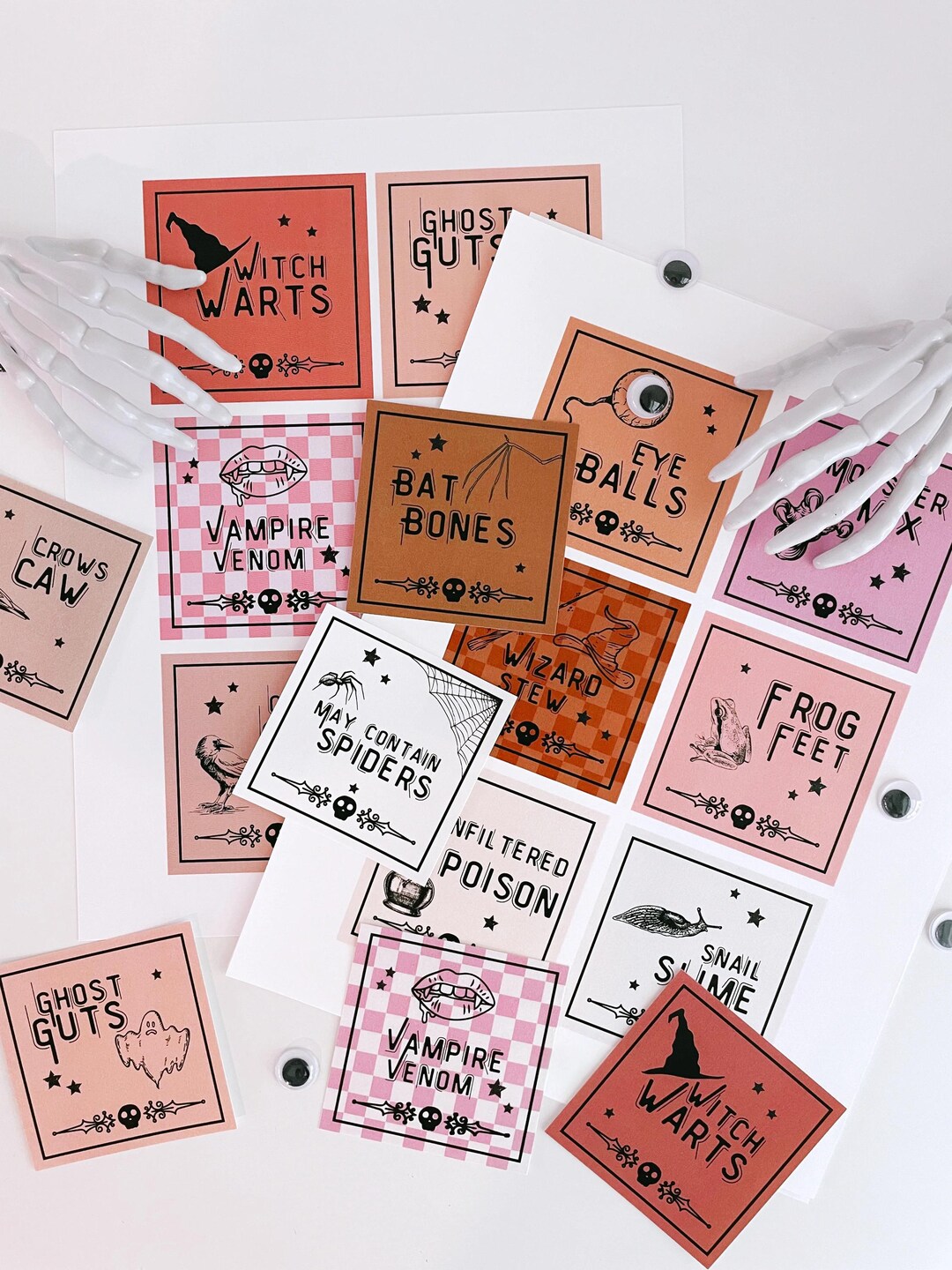Spooky Cute Preppy Retro Aesthetic Halloween Food Labels – 3x3 ...