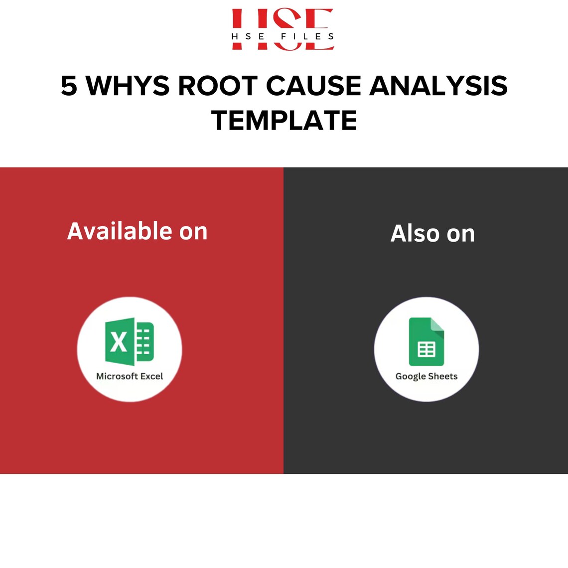 5 Whys Root Cause Analysis Excel Template: Problem Solving RCA ...