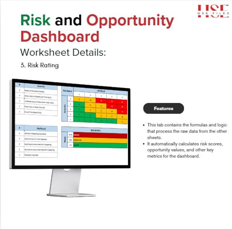 Risk and Opportunity Dashboard Excel Template: ISO 9001 Risk Register ...