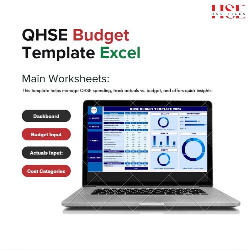 QHSE Budget Template Excel 2025 | Health Safety Environment Budget ...
