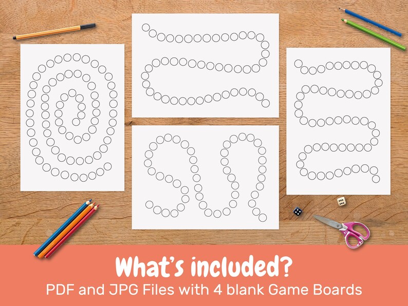 DIY Board Game Template Kit: Printable Family Games (a4/letter PDF ...