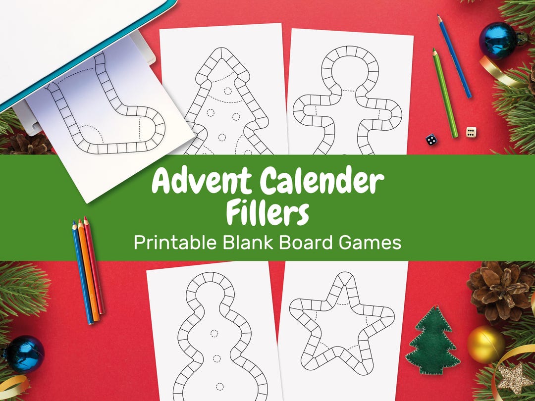 Advent Calender Fillers - Printable Blank Board Game Templates ...