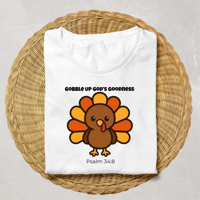 Gobble up God’s Goodness | Psalm 34:8 | Thanksgiving Turkey Christian ...