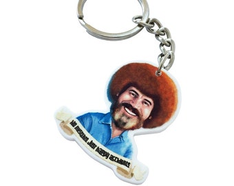 Bob ross keychain | Etsy