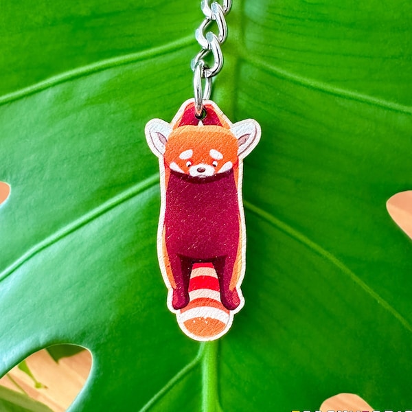 Red Panda Keychain - Etsy